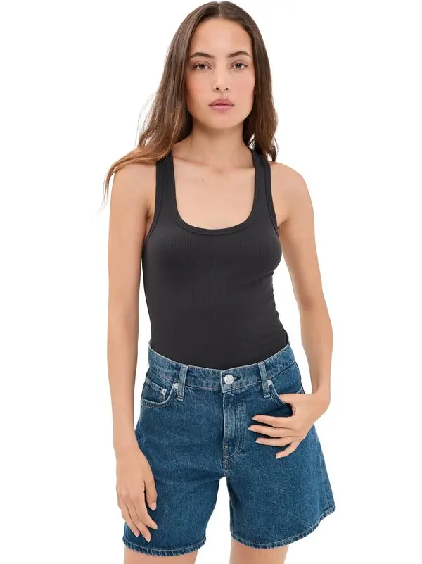 Faherty Brand Featherweight Freestyle Tank Top - Washed Black