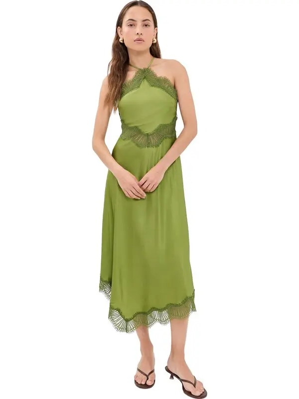 A.L.C. Lucia Halterneck Maxi Dress - Peridot