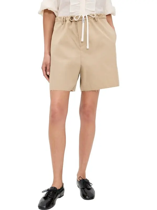 MAISON MARGIELA Drawstring Waist Shorts - Beige