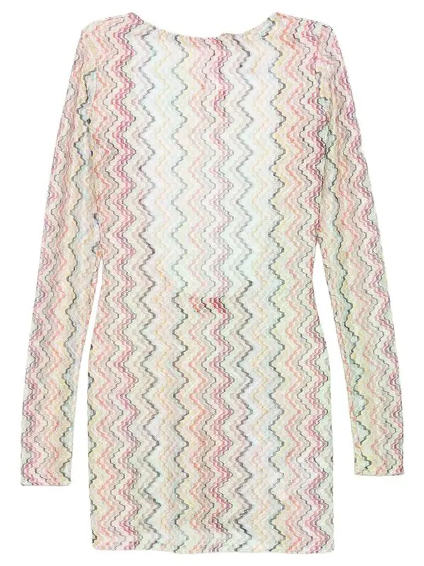 Missoni Zigzag Knit Open-back Dress - Neutrals
