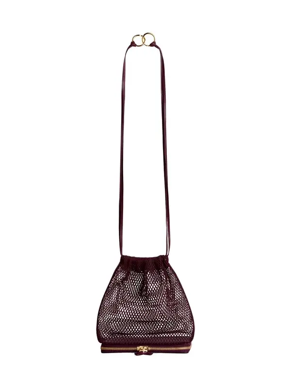 Alaïa Mesh Pochon Shoulder Bag - Red