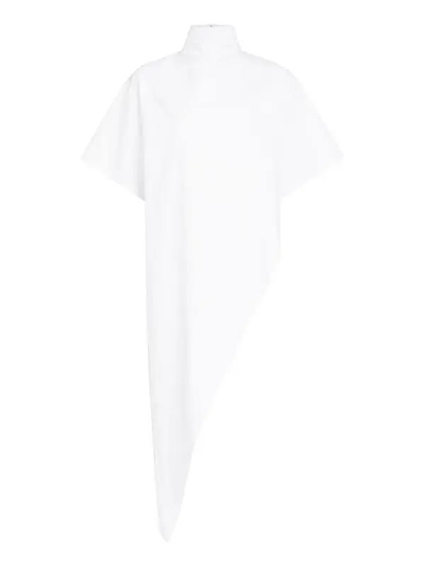 Alaïa Asymmetrical Cotton Jersey T-shirt - White