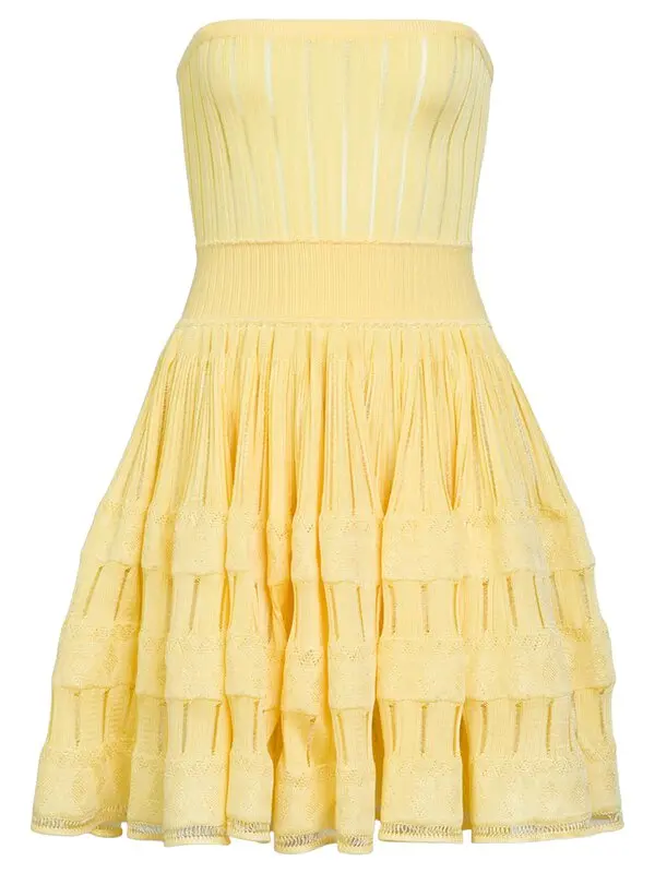 Alaïa Crinoline Mini Dress - Yellow
