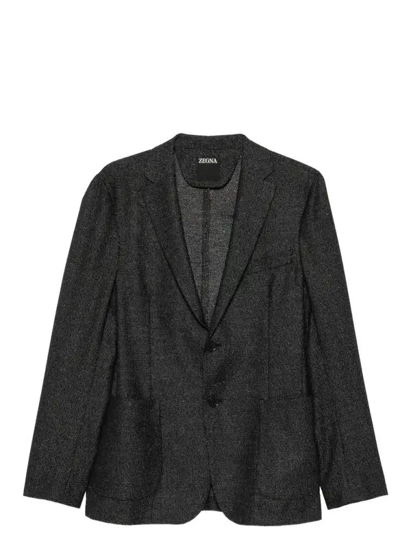Zegna Single-breasted Blazer - Black
