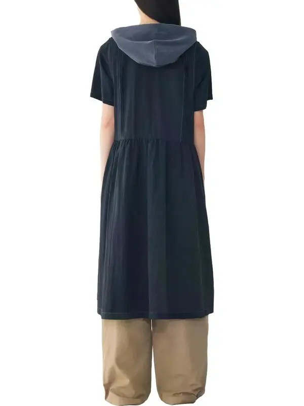 STUDIO TOMBOY Dark Navy Pintuck Chest Pocket Dress - Blue