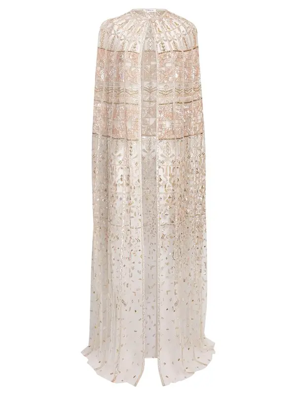 Zuhair Murad Embellished Cape - Beige