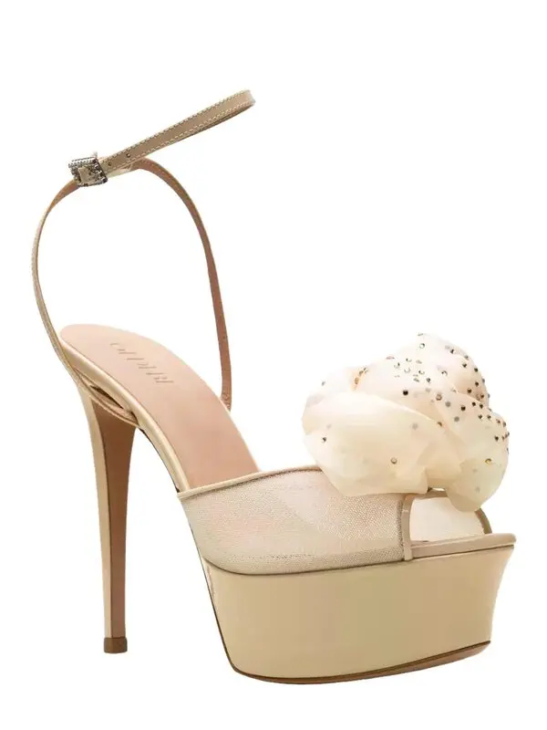 GEDEBE Peonia Heeled Sandals - Neutrals
