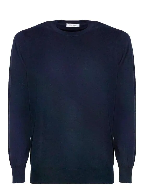 KANGRA Ribbed-trim Sweater - Blue