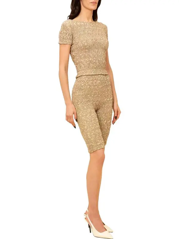 CONTESSA MILLS Blair Smocked T-shirt - Neutrals