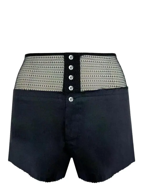 CONTESSA MILLS Laissez Mesh-panel Shorts - Black