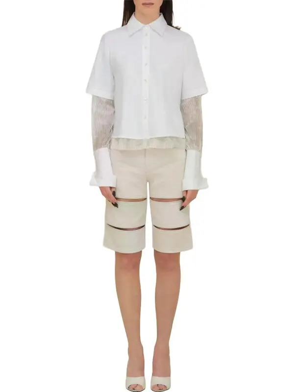 CONTESSA MILLS Aradia Layered-sleeve Shirt - White