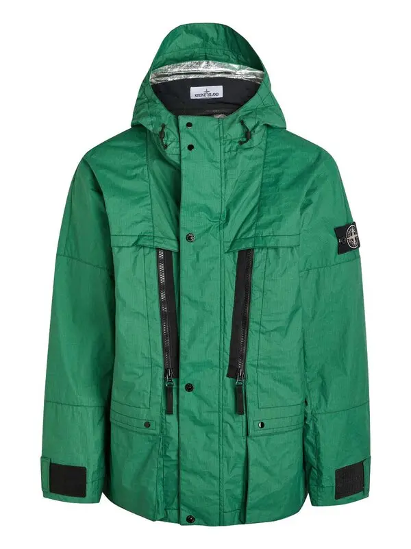 Stone Island Heat-reactive Nylon Ripstop Hooded Jacket - Green