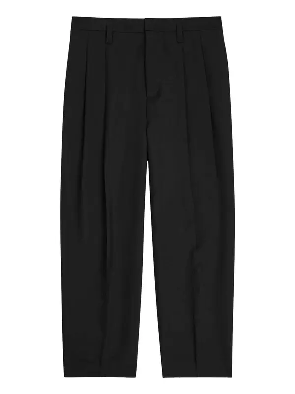 JIL SANDER Pleated Wool Trousers - Black