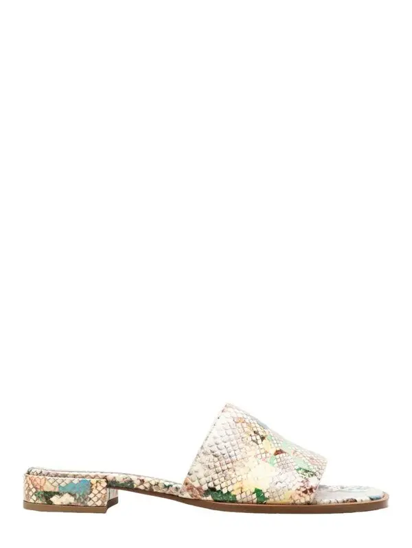 CHUCKIES Snake-effect Sandals - Neutrals