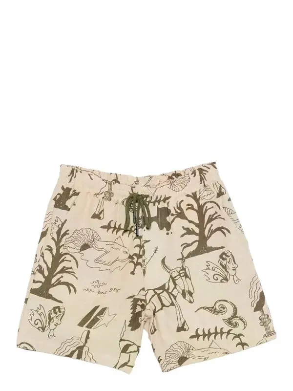 OAS Company Poplan Porto Linen Shorts - Neutrals