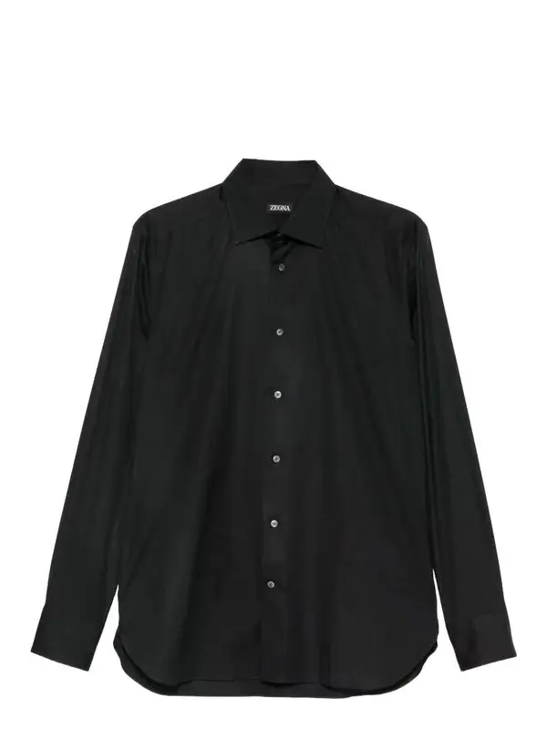 Zegna Long-sleeve Button-down Shirt - Black