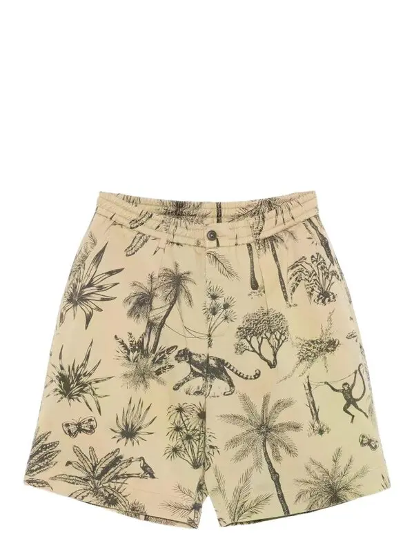 Universal Works Jungle Toile Pleated Shorts - Neutrals