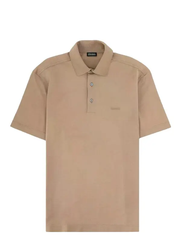 Zegna Logo-embroidered Short-sleeve Polo Shirt - Neutrals