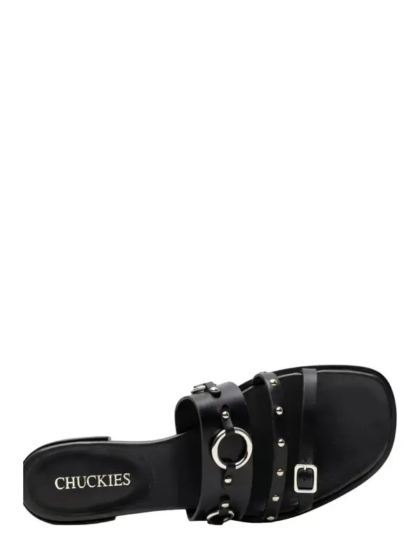 CHUCKIES Stud-embellished Sandals - Black