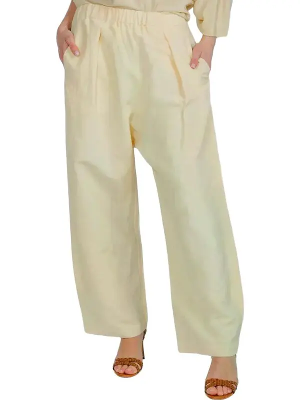 CORTANA Mel Pleated Trousers - Neutrals