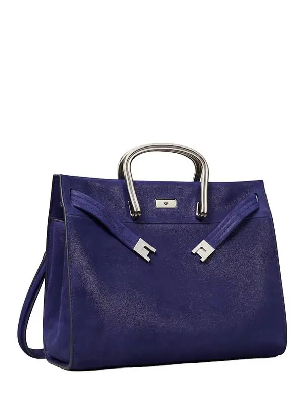 Tory Burch Soft Suede Lee Radziwill Bag - Navy