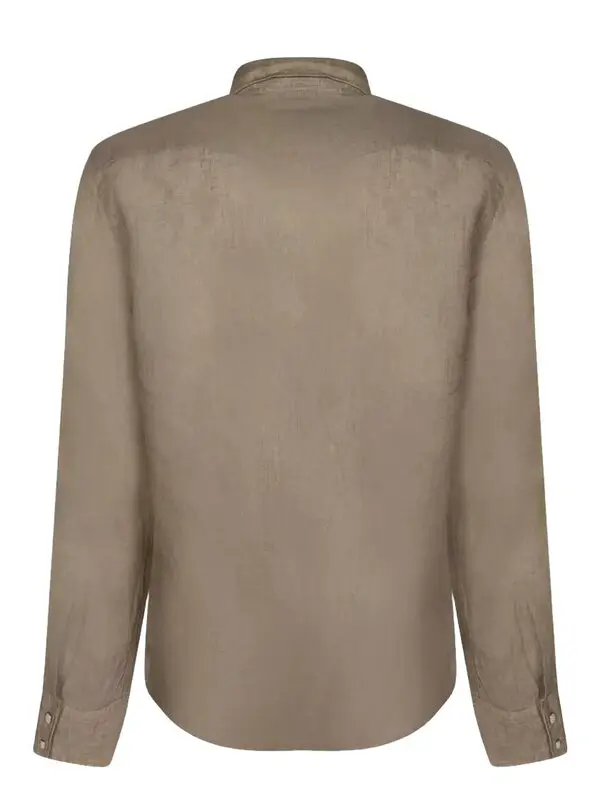 DELL'OGLIO Western-yoke Flap-pocket Shirt - Neutrals