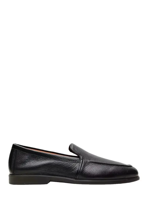 Santoni Leather Loafers - Black