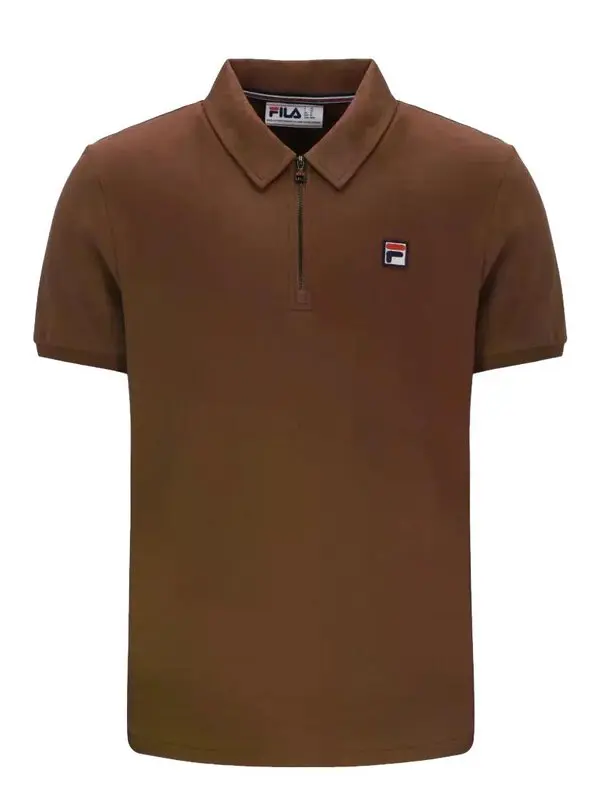 FILA Ettore Logo-patch Polo Shirt - Brown