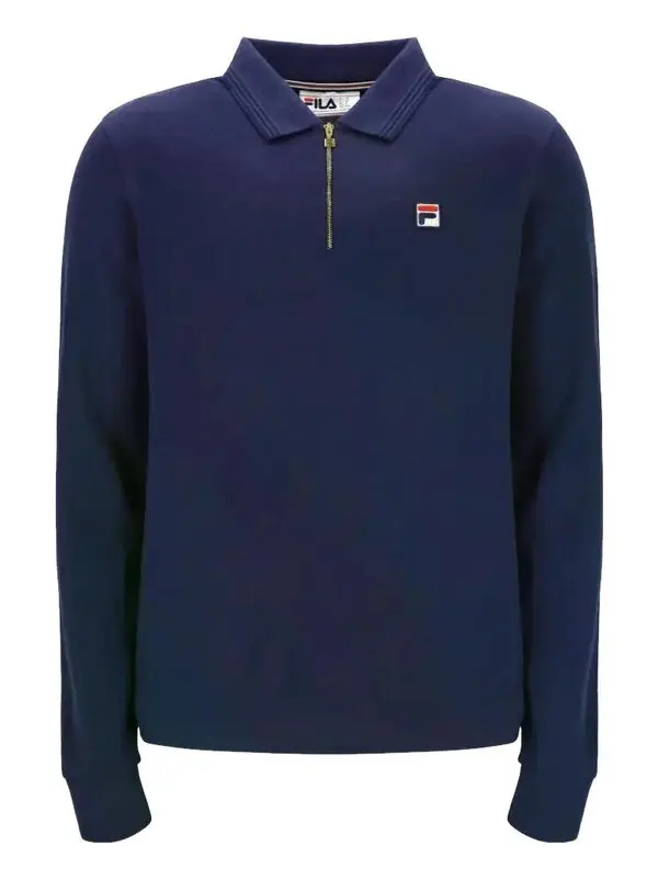 FILA Emilian Zip-fastening Long-sleeve Polo Shirt - Blue