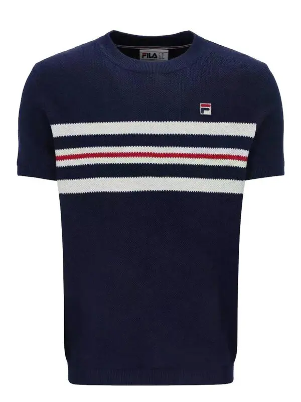 FILA Gerardo Stripe-detail T-shirt - Blue