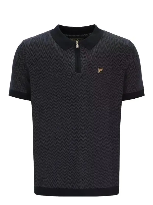 FILA Marty Zip-fastening Polo Shirt - Black
