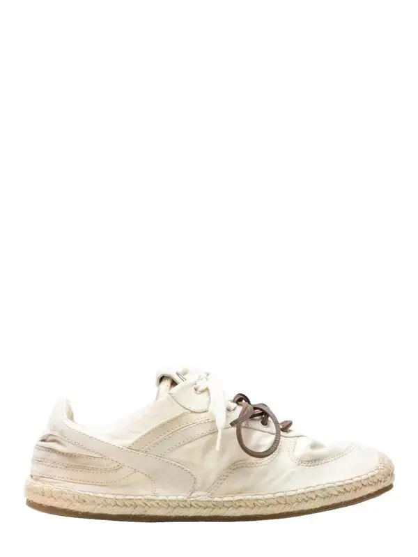 Miu Miu Ecru Panelled Sneakers - Neutrals
