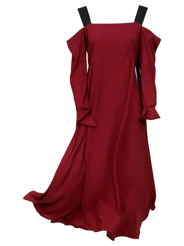 JULIA ALLERT Off-shoulder Midi Dress - Red