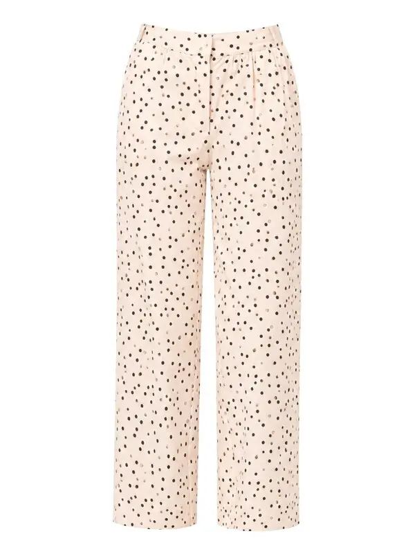 Carmen Says Cream Polka Dot Trousers - White
