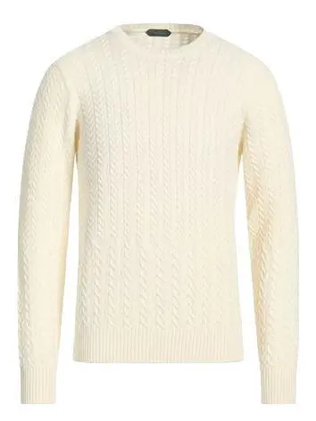 ZANONE Virgin Wool Crew Neck Sweater - Off White