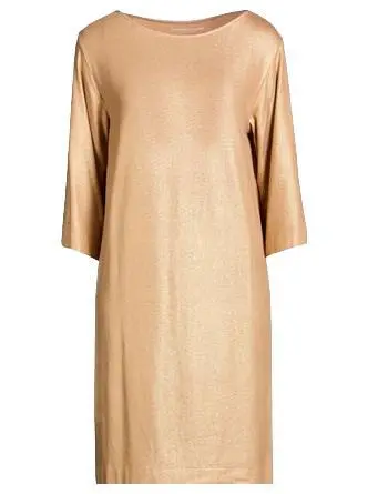 Majestic Filatures Viscose And Elastane Mini Dress - Gold