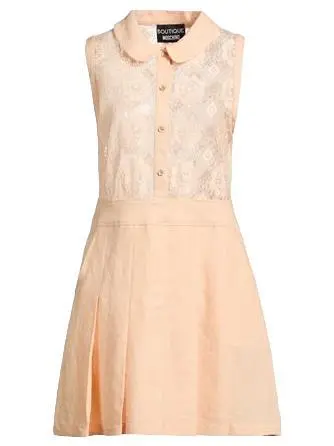 Moschino Sleeveless Peter Pan Collar Pleated Mini Dress - Orange