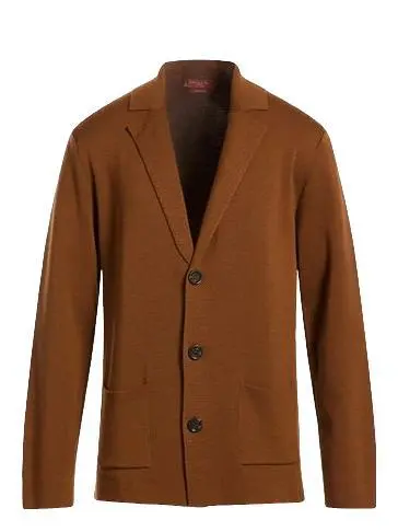 DANIELE FIESOLI Merino Wool Cardigan - Brown