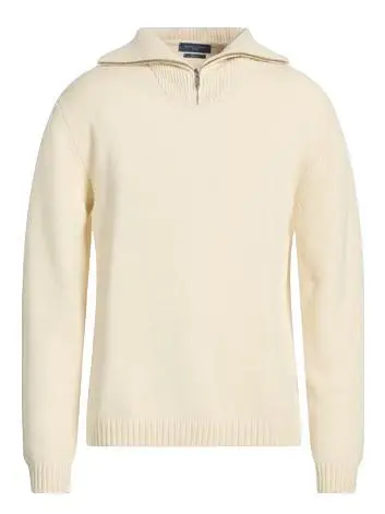 DANIELE FIESOLI Merino Wool Half-zip Sweater - Ivory