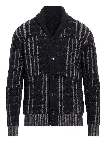 MASQ Knitted Wool And Polyamide Cardigan - Blue