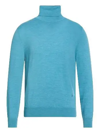 Isaia Turtleneck Wool Sweater - Blue