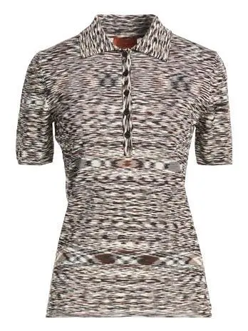 Missoni Jacquard-knit Polo Sweater - Brown