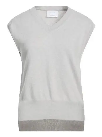 DANIELE FIESOLI Danielle Fiesoli Sleeveless V-neck Sweater In Wool And Cashmere - Grey