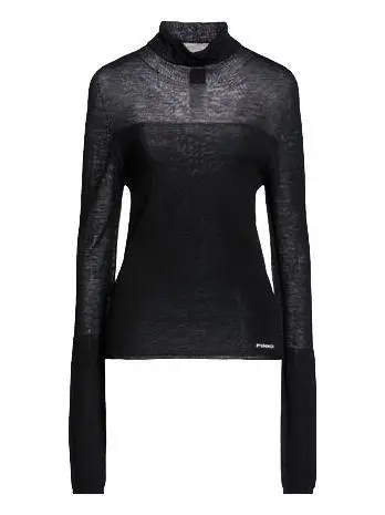 Pinko Wool Turtleneck Long Sleeve Top - Black
