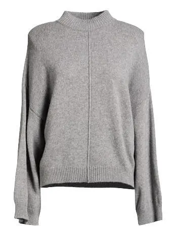 VICOLO Turtleneck Pullover With Viscose, Polyamide, Wool, And Cashmere Blend - Grey