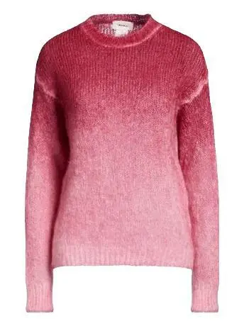 VICOLO Mohair Wool Blend Tie-dye Sweater - Red
