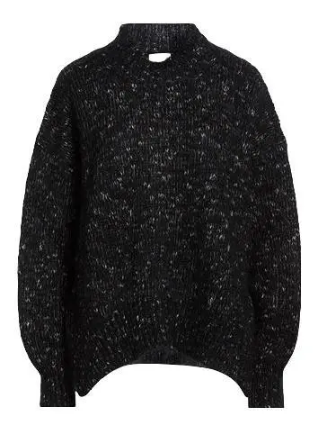 ALYSI Wool Blend Turtleneck Sweater - Black