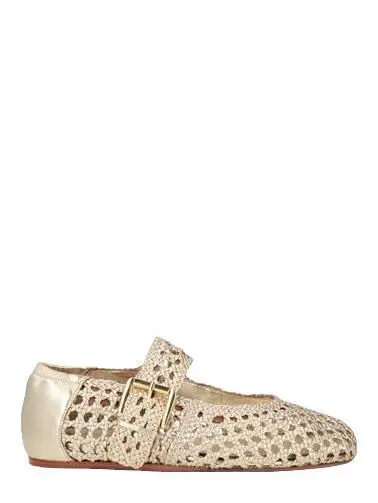 ZOLFO Mary Jane Ballet Flats - Gold