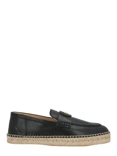 Valentino Garavani Pebbled-leather Loafers - Black