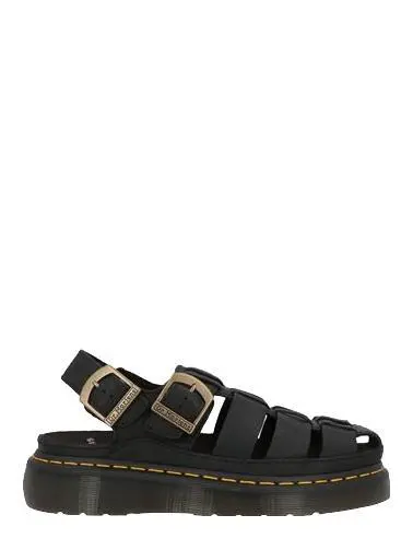 Dr. Martens Leather Buckle Strap Sandals - Black